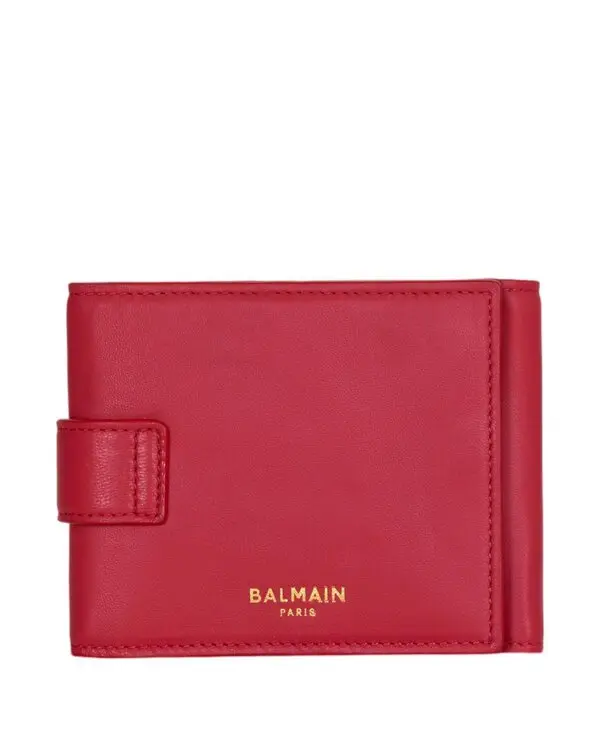 Balmain Pulse Trifold Smooth Leather Wallet