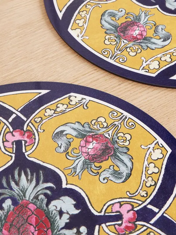 La DoubleJ Set Of Two Panted Wood Placemats