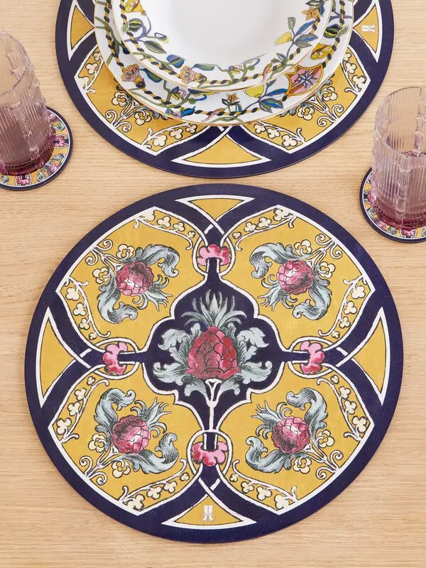 La DoubleJ Set Of Two Panted Wood Placemats