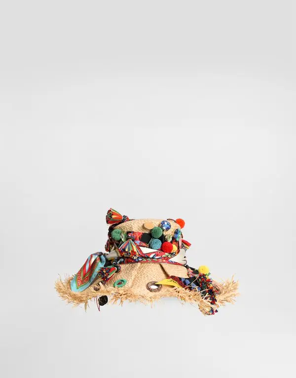 Dolce & Gabbana Raffia Hat With Embellishments