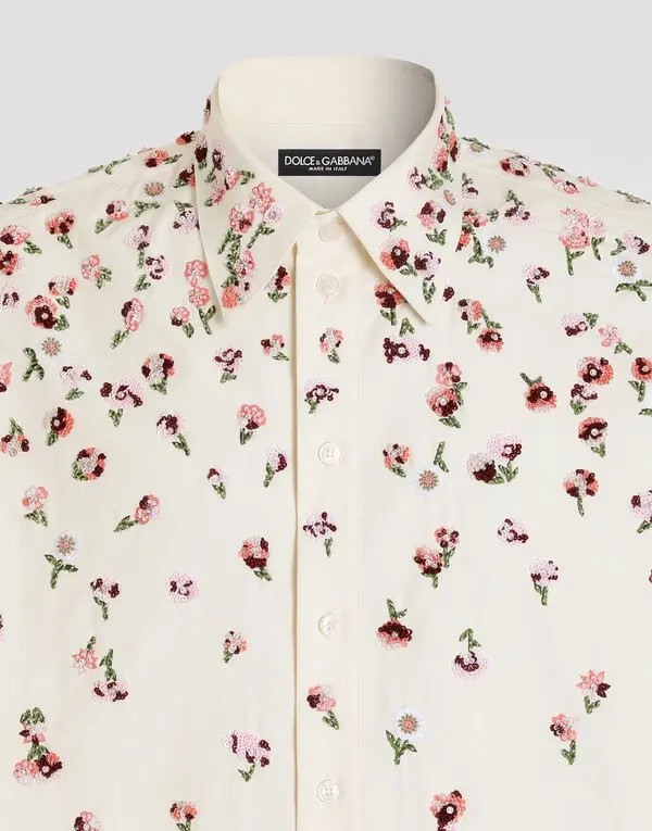 Dolce & Gabbana Cotton Shirt With Embroidery