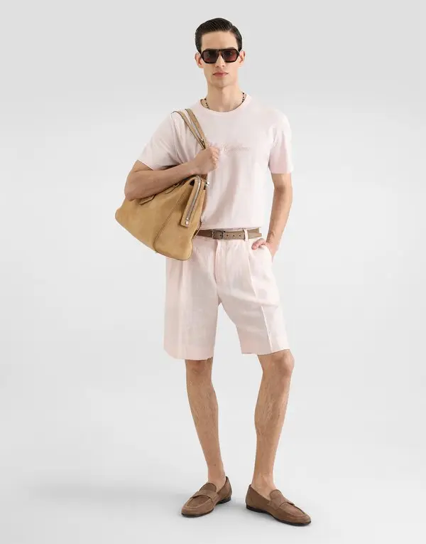 Dolce & Gabbana Cotton T-shirt With Dg Embroidery - Pink
