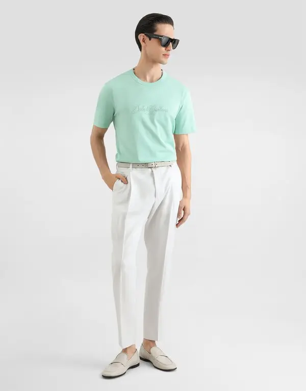 Dolce & Gabbana Cotton T-shirt With Dg Embroidery