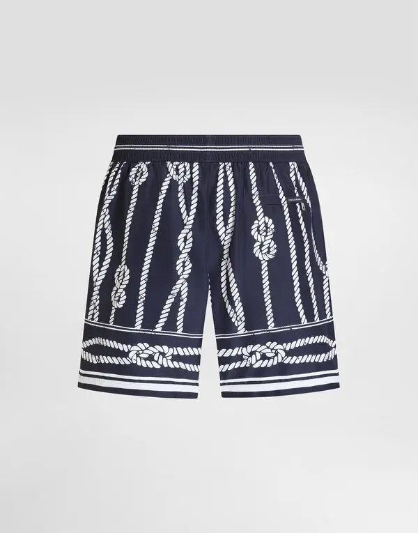 Dolce & Gabbana Printed Canvas Swim Boxer Shorts - Multicolor