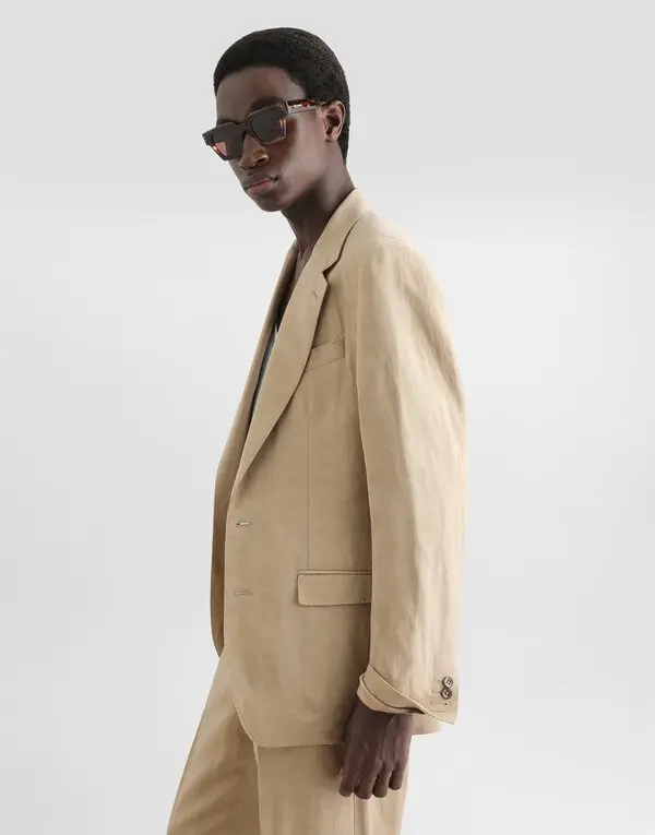 Dolce & Gabbana Martini Light Single-breasted Linen Jacket