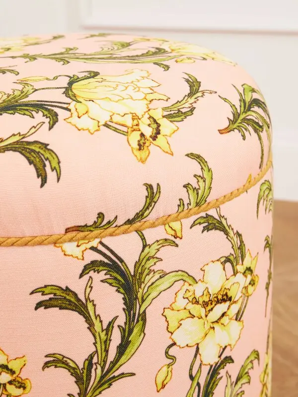 La DoubleJ Baba' Printed Canvas Pouf