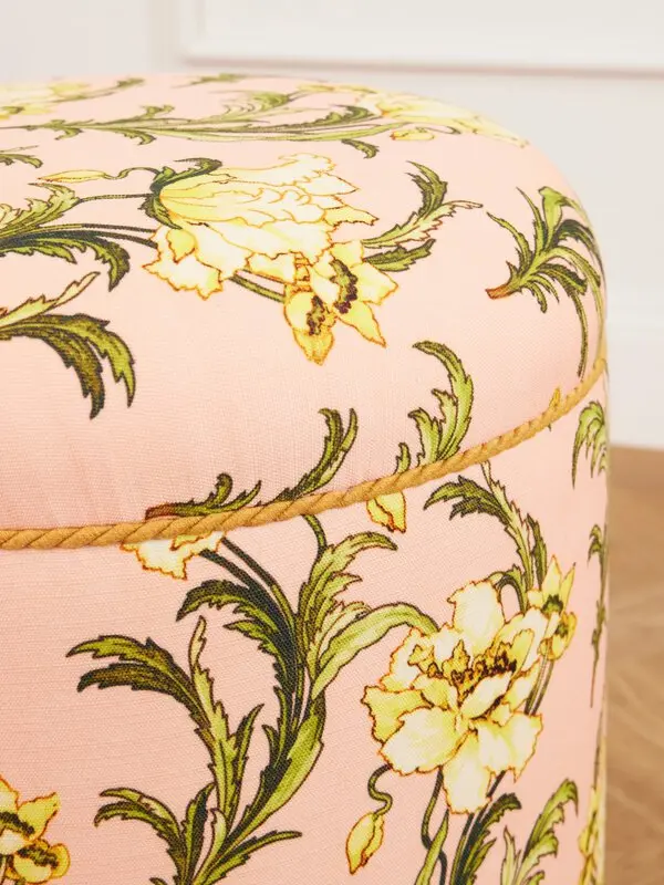 La DoubleJ Baba' Printed Canvas Pouf