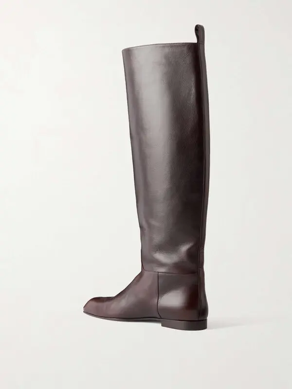Khaite Colt Leather Knee Boots