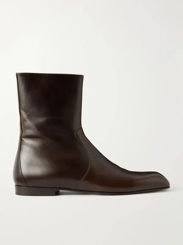 Khaite Leather Ankle Boots