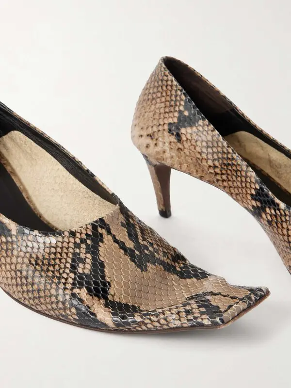 Khaite Marlene Snake-effect Leather Pumps - Snake Print