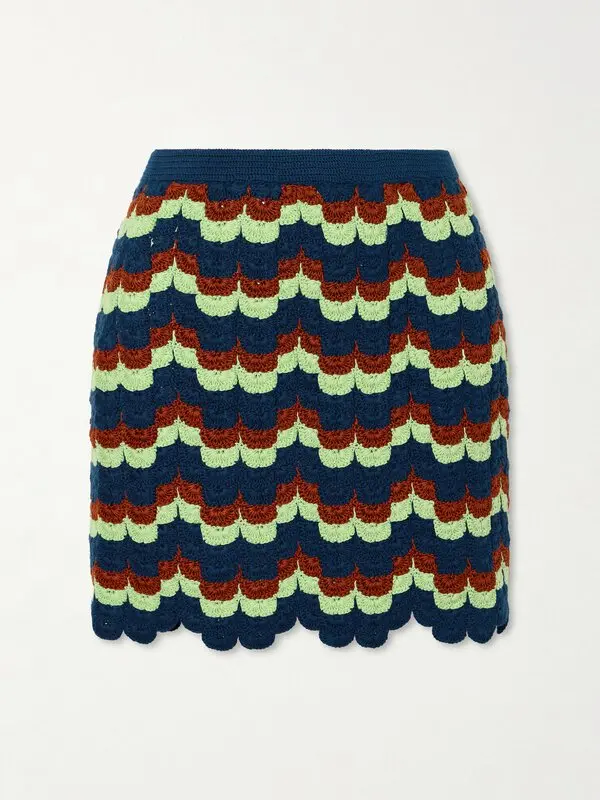 Escvdo Alba Crocheted Cotton Mini Skirt