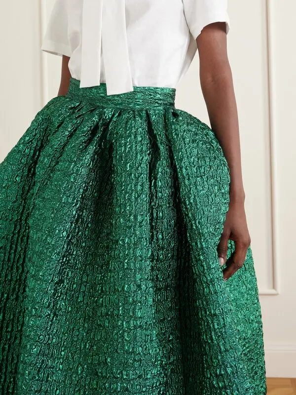 DIMA AYAD Cloqué Maxi Skirt