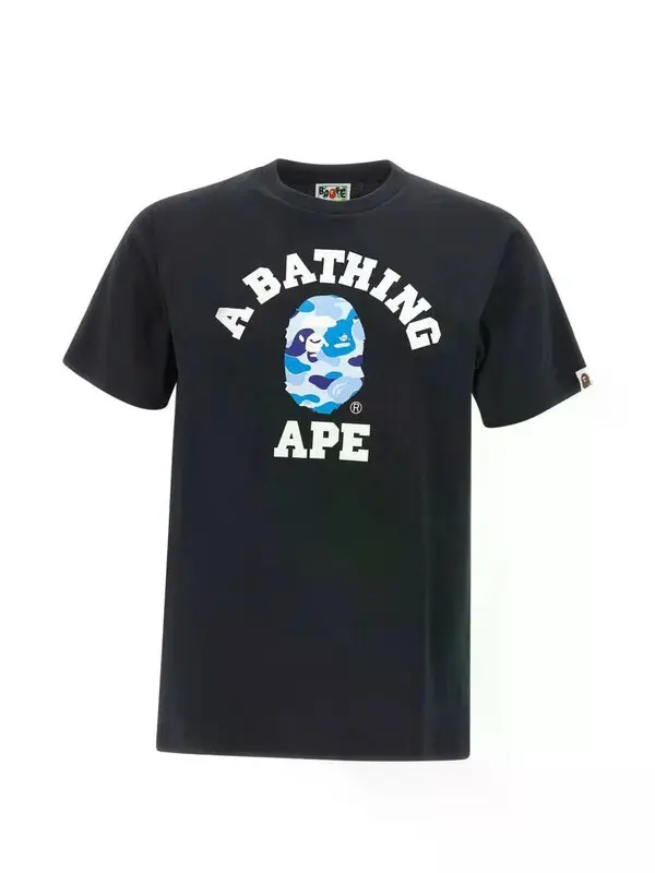 A BATHING APE Abc Camo College T-shirt - Black