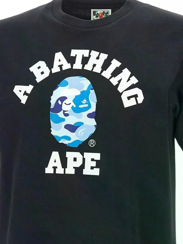 A BATHING APE Abc Camo College T-shirt - Black