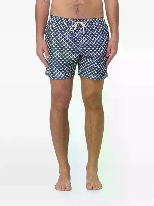 MC2 SAINT BARTH Crab Print Swim Shorts - Blue
