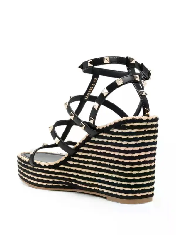 Valentino Garavani Rockstud Wedge Espadrilles
