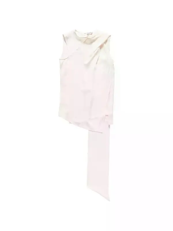 Acne Studios Silk Sleeveless Blouse With Layered Scarf
