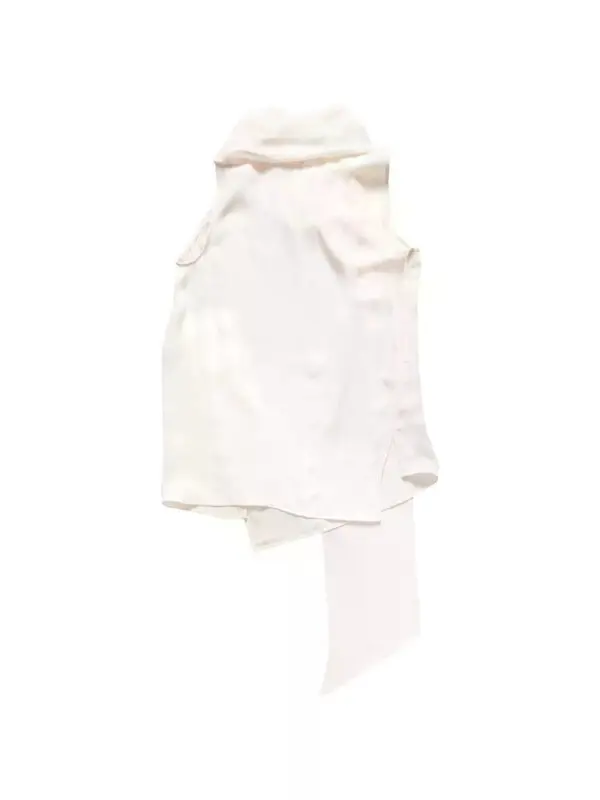 Acne Studios Silk Sleeveless Blouse With Layered Scarf