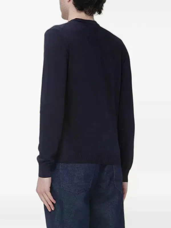BROOKSFIELD Navy Embroidered Crew Neck Sweater