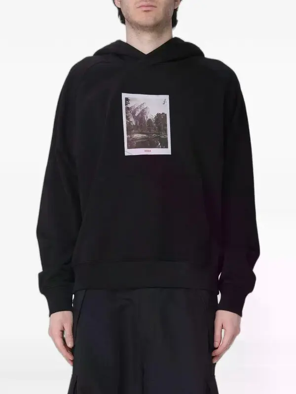 Hugo Graphic-print Cotton Hoodie