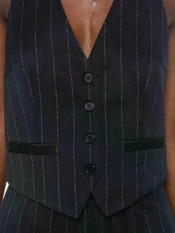 Maje Pinstripe Halter Neck Top