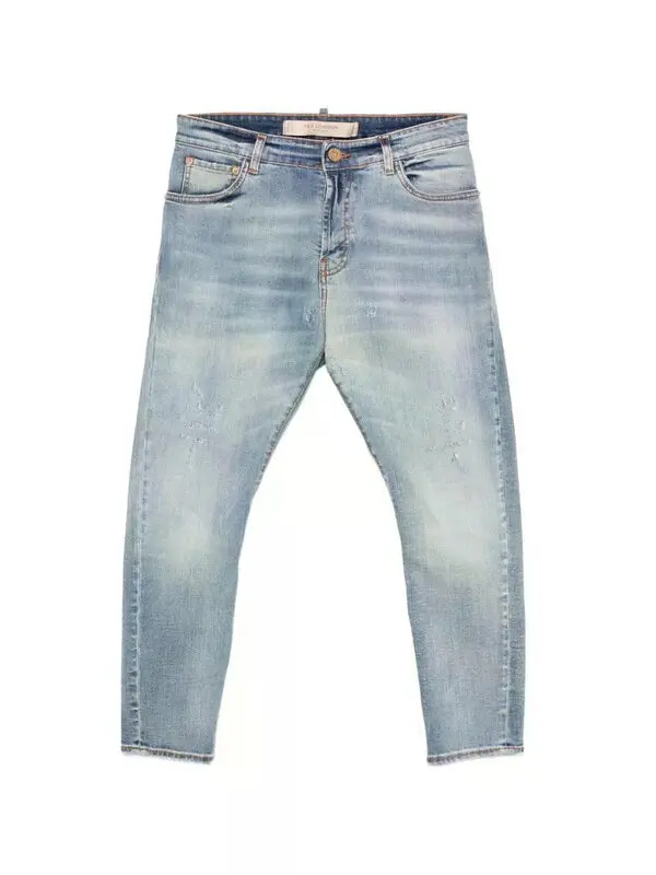 YES LONDON Distressed Slim-fit Jeans