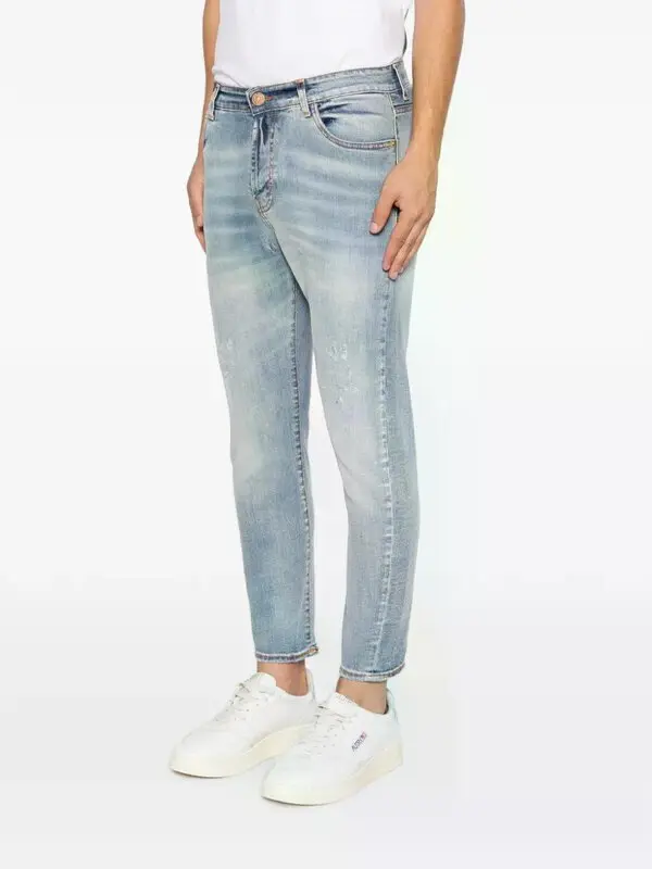 YES LONDON Distressed Slim-fit Jeans