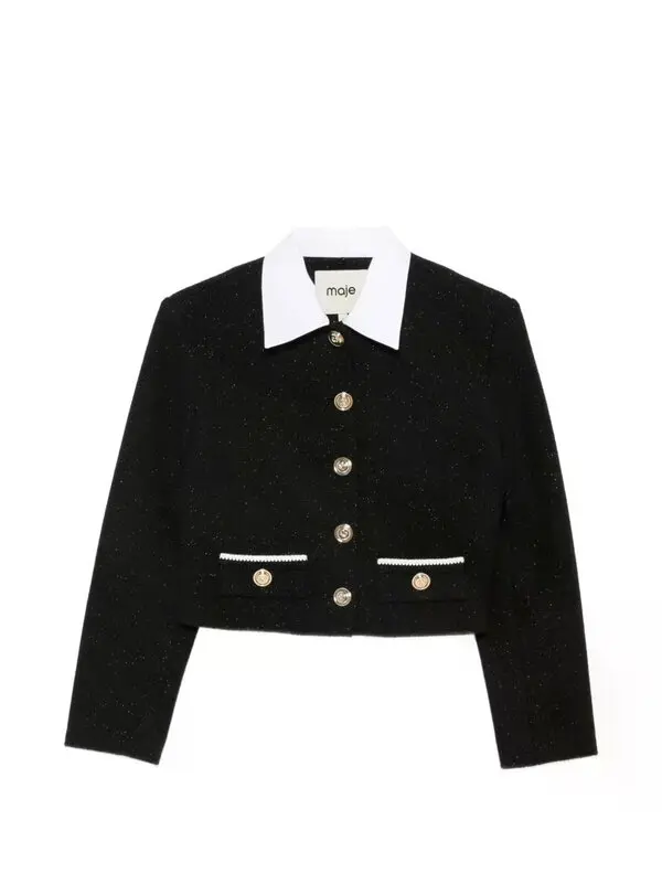 Maje Textured Cropped Jacket