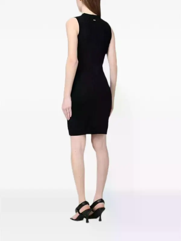 Emporio Armani Monogram Ribbed Sleeveless Dress