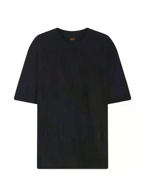 BOSS Ribbed Knit Short-sleeve Sweater