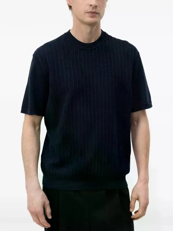 BOSS Ribbed Knit Short-sleeve Sweater