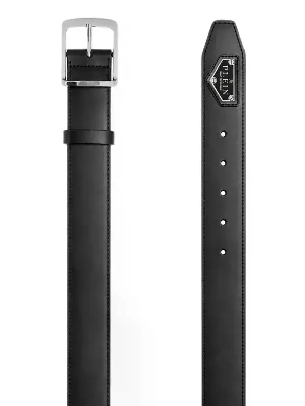 Philipp Plein Leather Belt With Signature Hardware