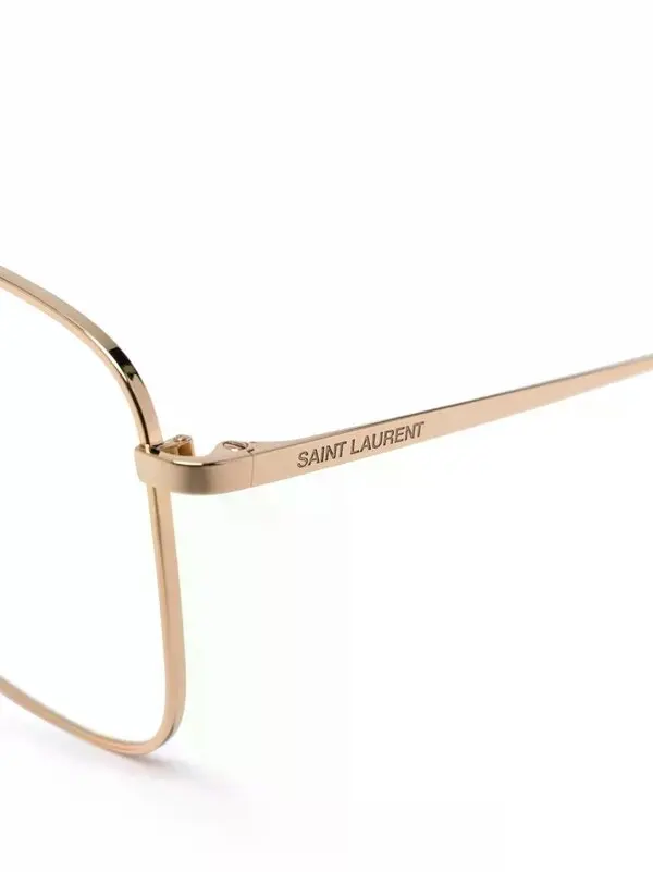 Saint Laurent Square Frame Glasses - Gold