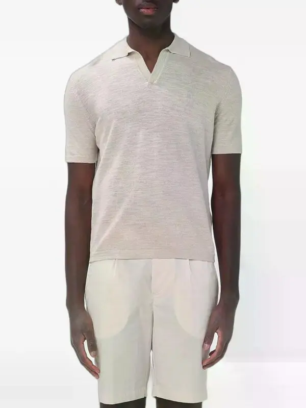 BROOKSFIELD V-neck Bowling-collar T-shirt