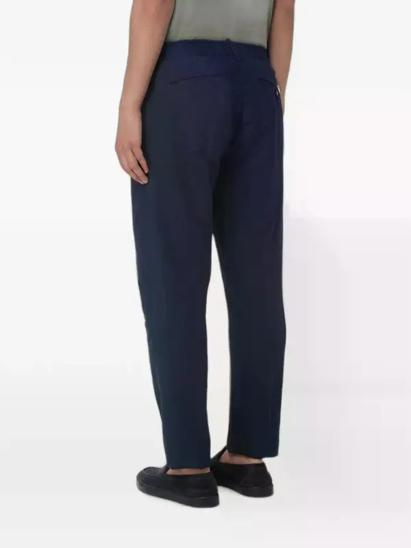 SIVIGLIA Tailored Slim Fit Trousers With Slub Texture