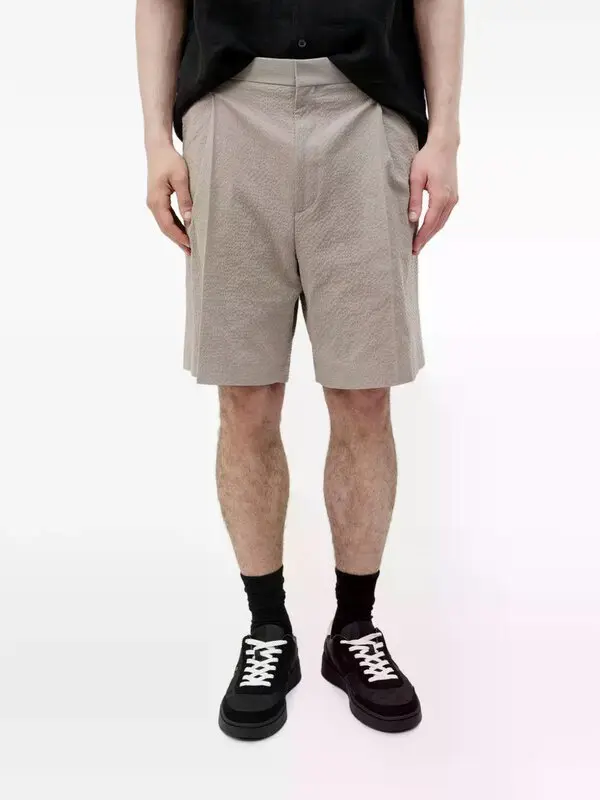Hugo Seersucker Pleated Shorts