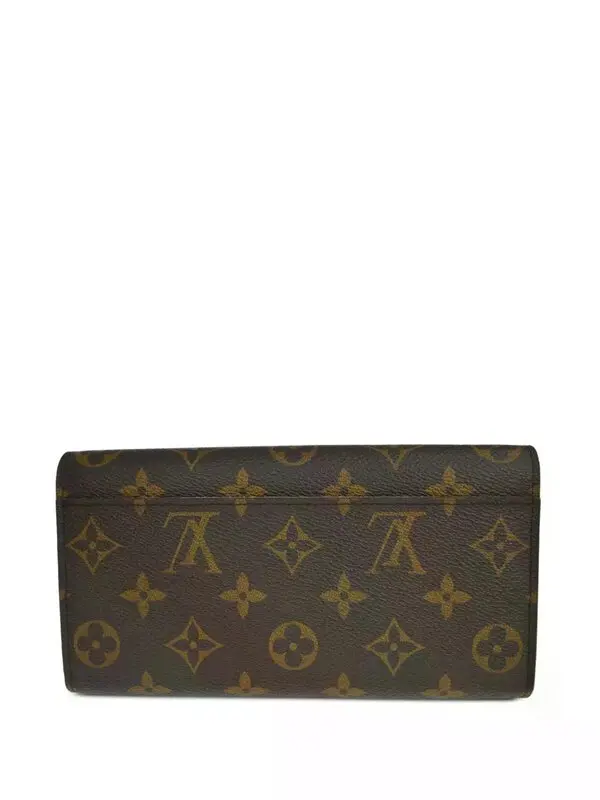 LOUIS VUITTON 2010-2020s Monogram Portefeuille Sarah Wallet - Brown