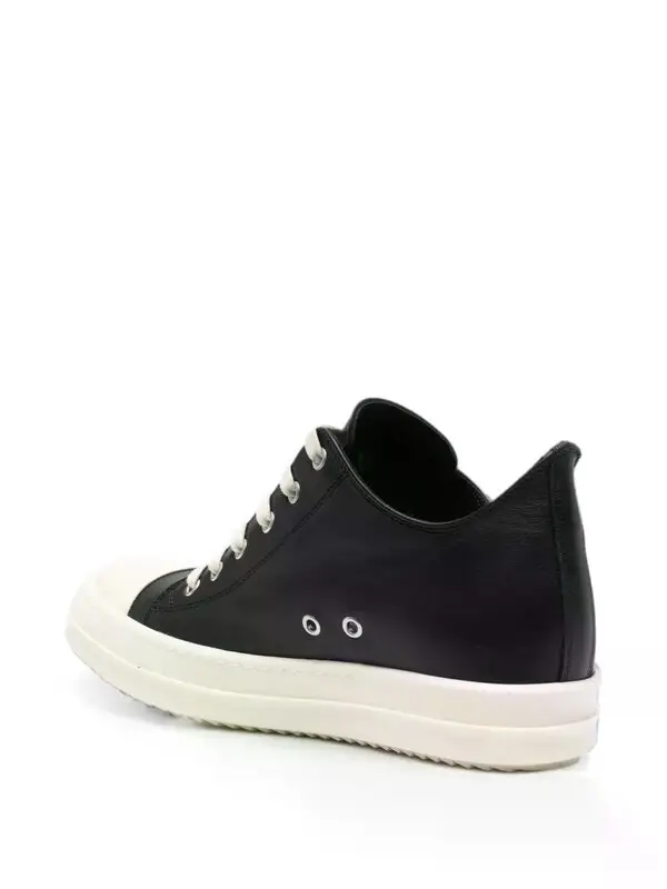 Rick Owens Lace-up Leather Sneakers - Black