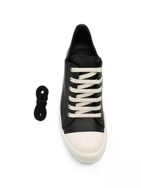 Rick Owens Lace-up Leather Sneakers - Black