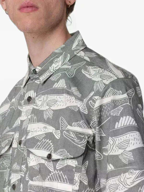 Filson Twin Lakes Fish-print Short-sleeve Shirt