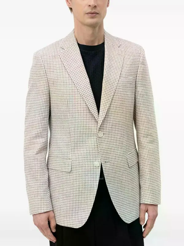 BOSS Houndstooth-pattern Blazer - Neutrals