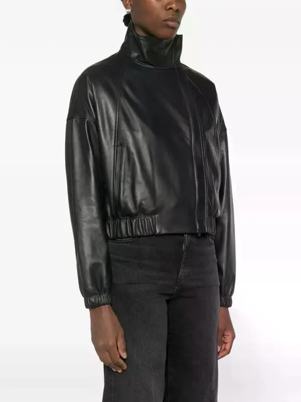 Vince Leather Bomber Jacket