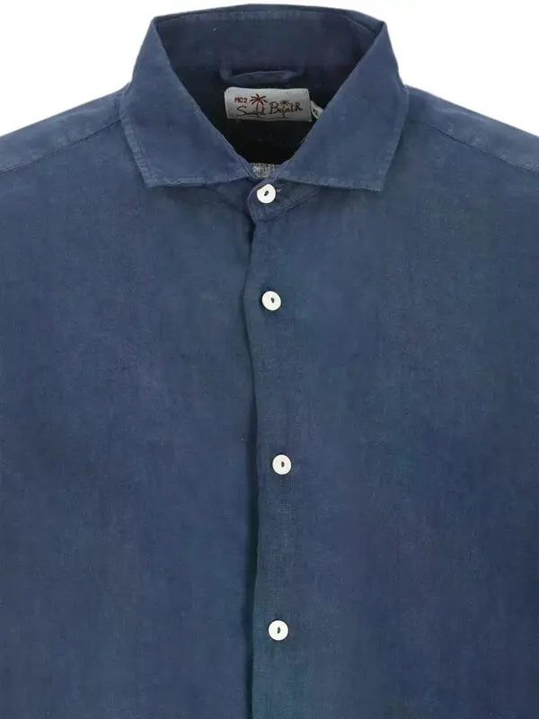MC2 SAINT BARTH Pamplona Linen Shirt - Blue