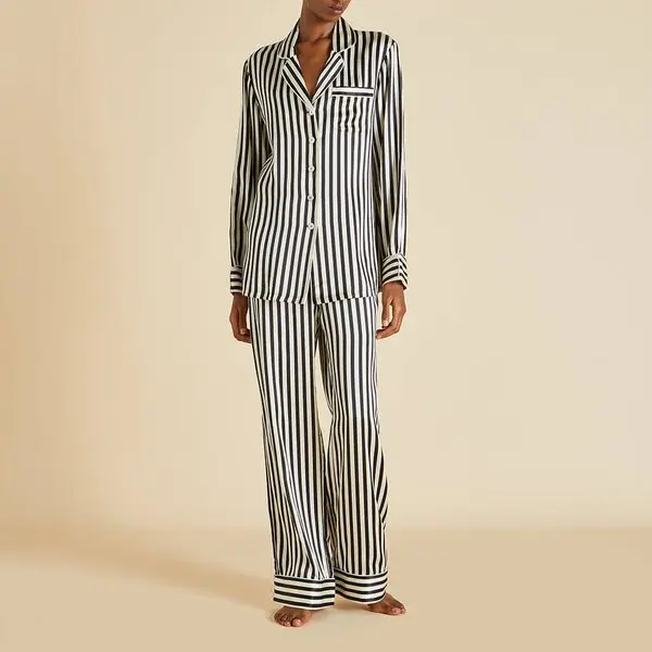 Olivia Von Halle Lila Nika Pajamas - Black