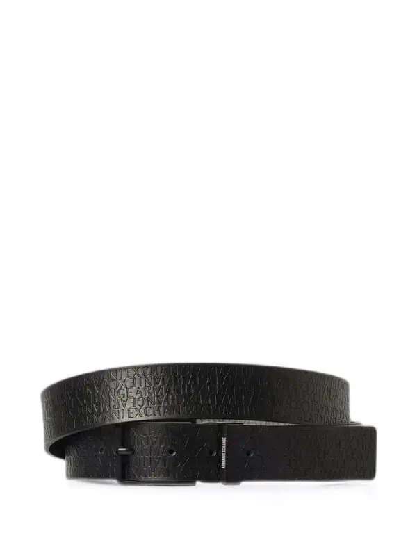 Emporio Armani Reversible Logo-embossed Belt - Black