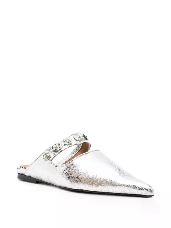 Toga Stud-embellished Pointed-toe Mules