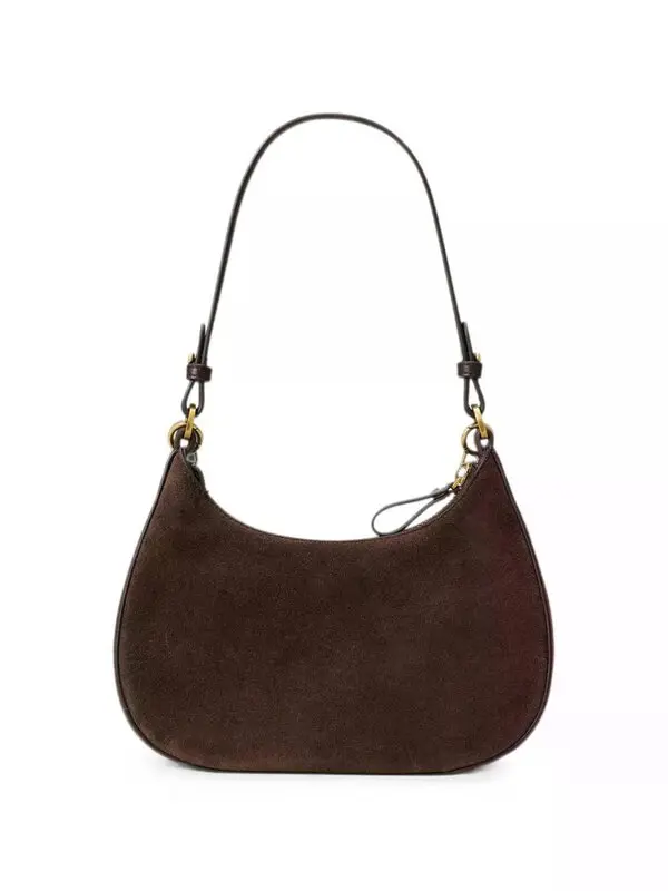 Ralph Lauren Marcy Suede Zip Shoulder Bag - Brown