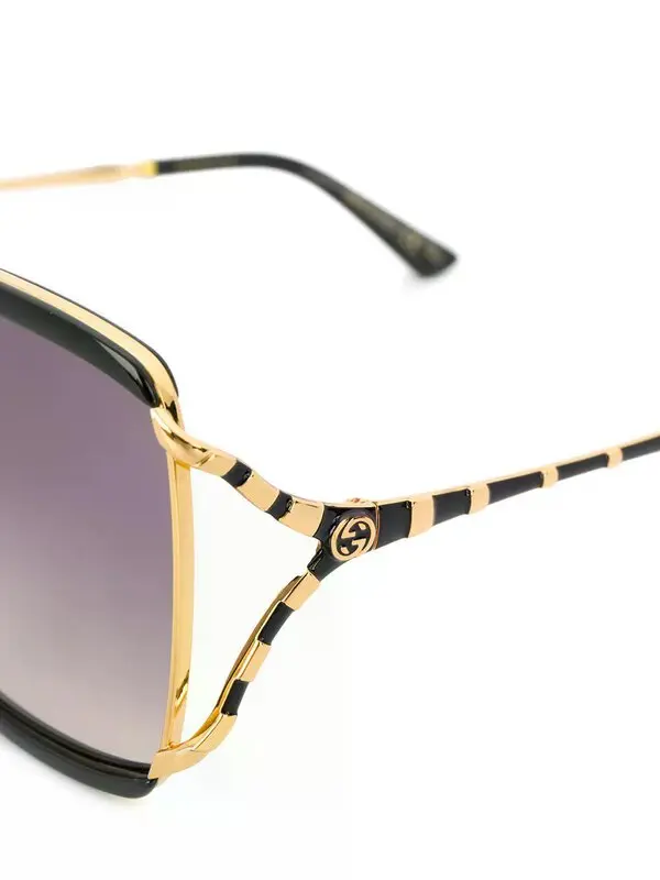 Gucci Striped Detail Sunglasses