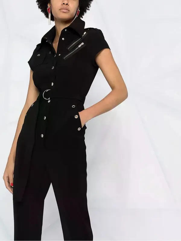 Moschino Belted Snap-fastened Jumpsuit