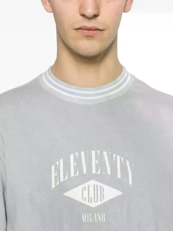 Eleventy Logo Print Sweatshirt